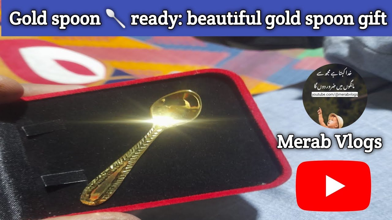Gold spoon 🥄 ready | beautiful gold spoon gift | what makes a gold ...