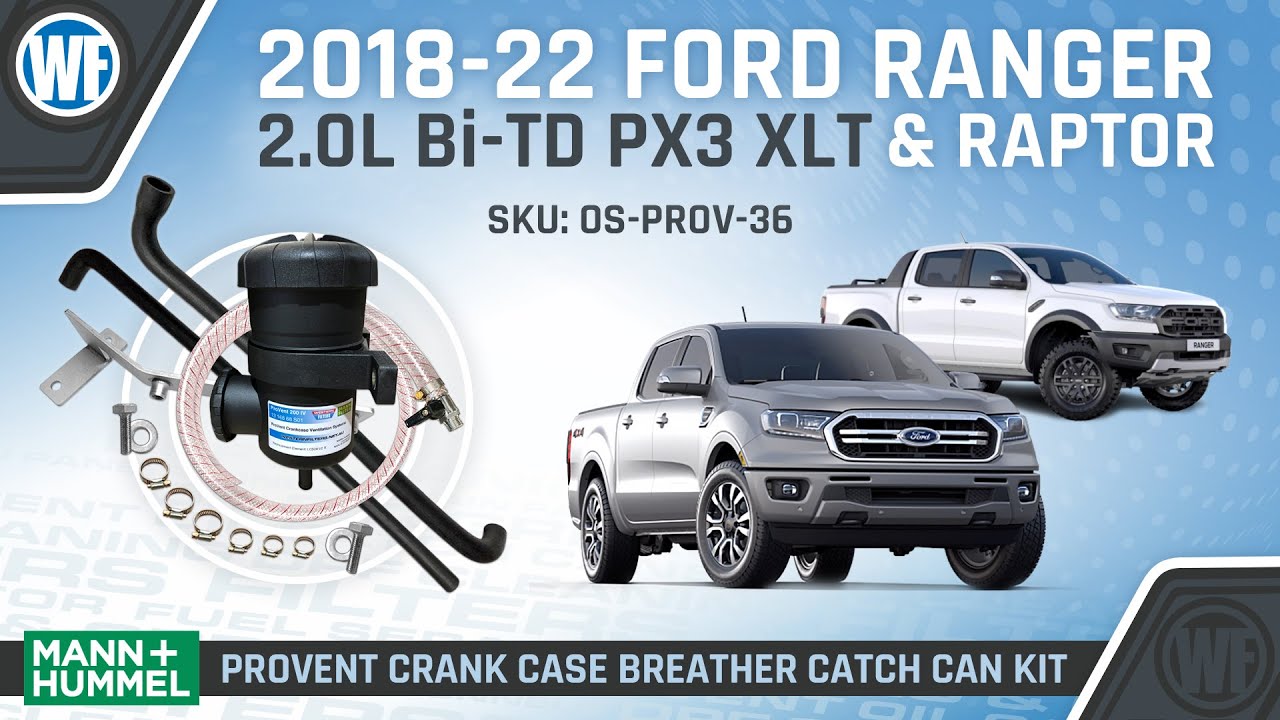 Provent Catch Can Kit Installation 2018-on Ford Ranger PX3 Ford Raptor ...