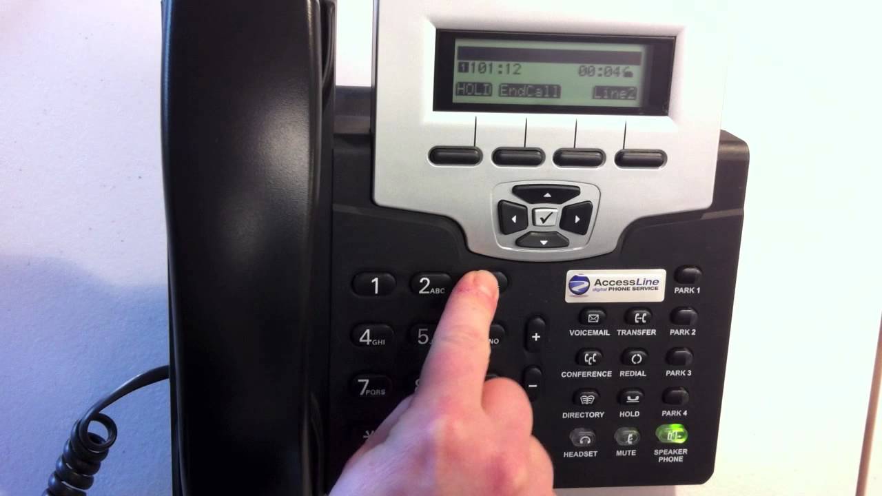 Vertical 2 Line Phone - Accessing Voicemail Through The Phone - YouTube