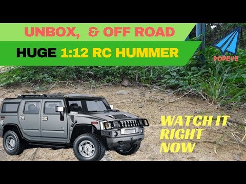 Very Big HUMMER H2 with REMOTE CONTROL | MITASHI Toys 1:12 Scale | Unbox, Offroad | RC With Popeye