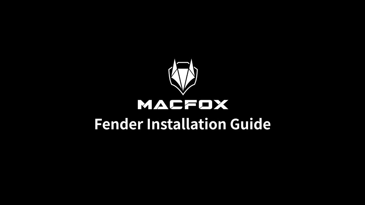 Macfox Guide | How to Install Fenders on the Macfox X1S - YouTube