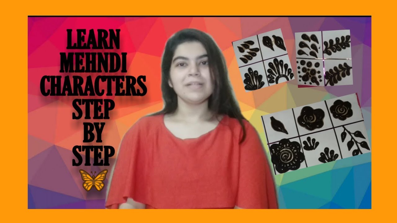 Mehndi characters | Henna | Part - 9 | step by step |🦋| - YouTube