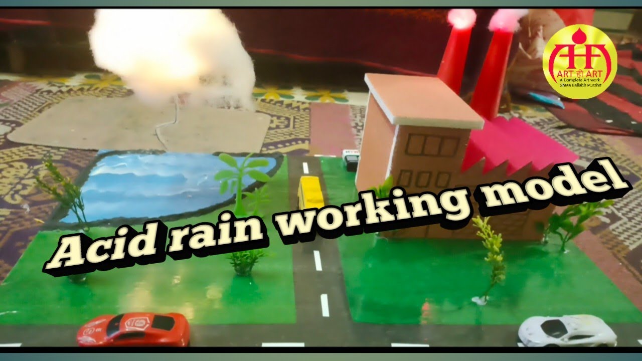 Acid rain working model #diy #school exhibition chemistry project - YouTube