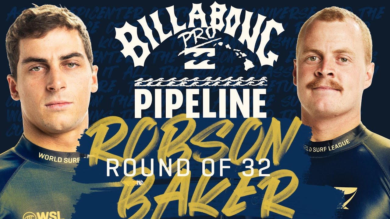 Callum Robson vs Jackson Baker | Billabong Pro Pipeline 2023 - Round of ...