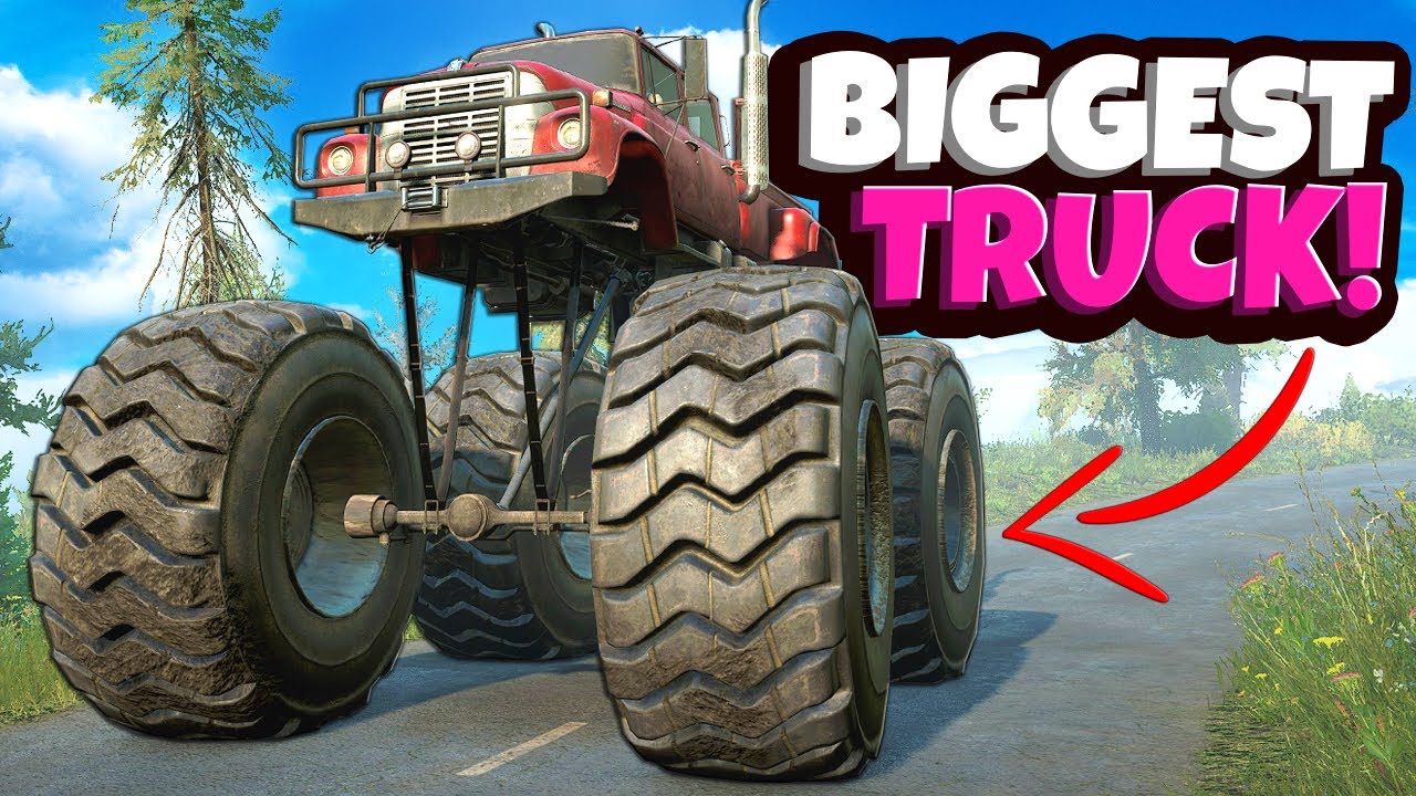 OB & I Got the BIGGEST MONSTER TRUCKS Stuck in Snowrunner Mods! - YouTube