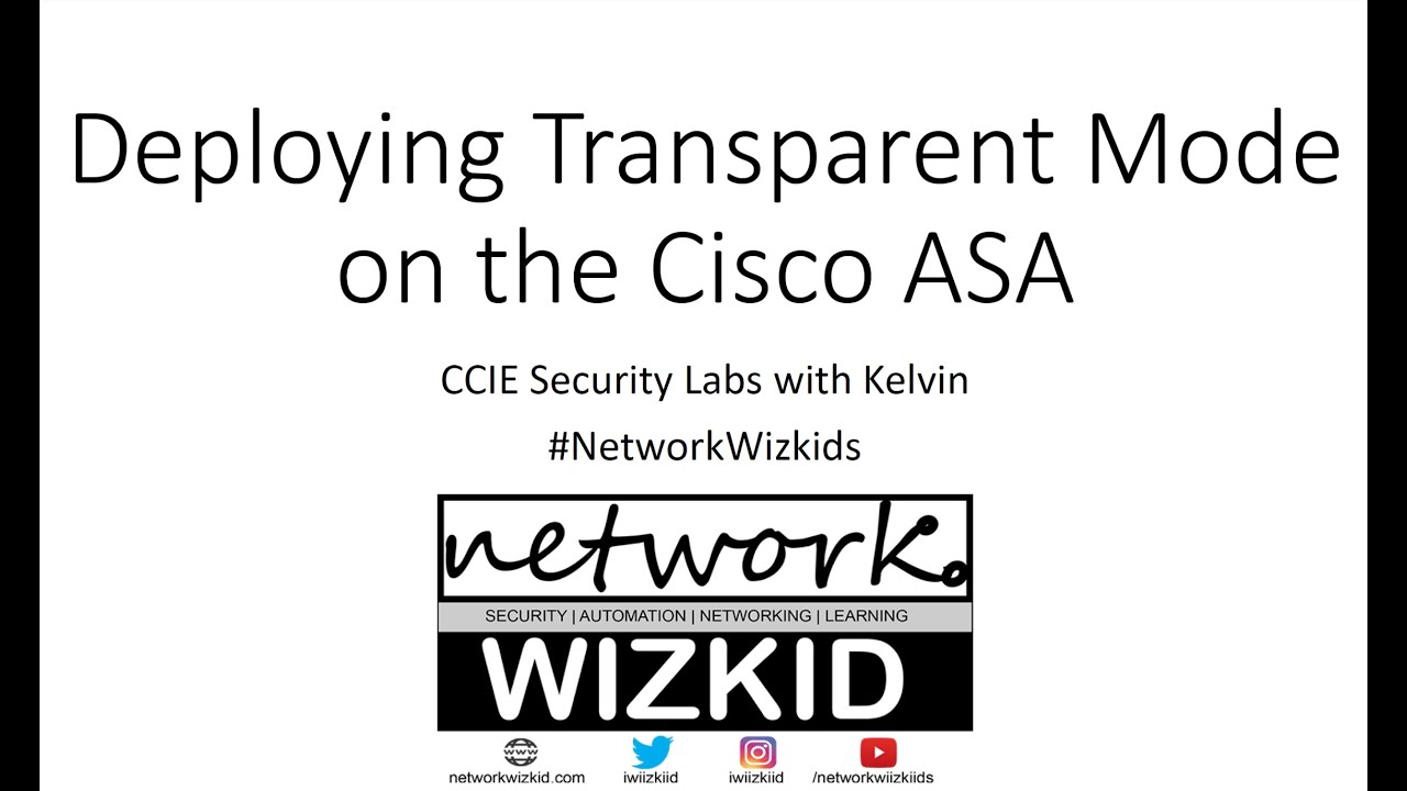 Deploying Transparent Mode on the Cisco ASA - YouTube
