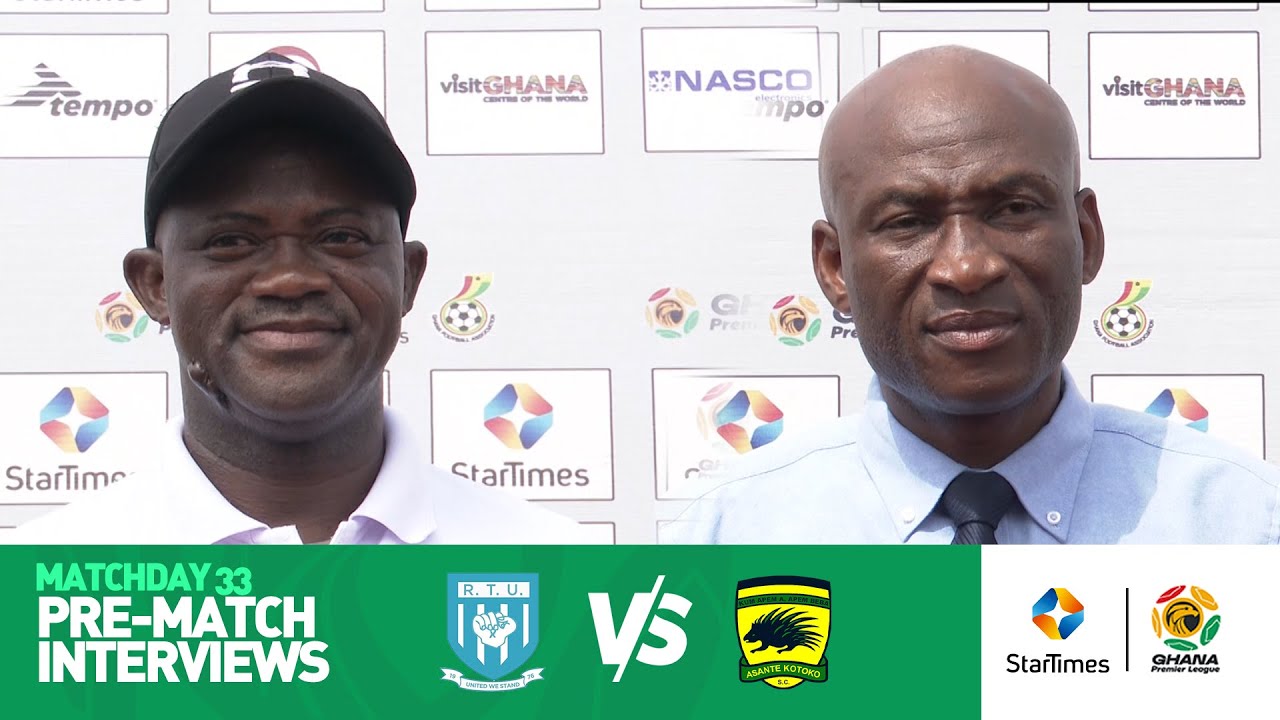 Real Tamale United 🆚 Kumasi Asante Kotoko| Pre-match Interviews | Ghana ...