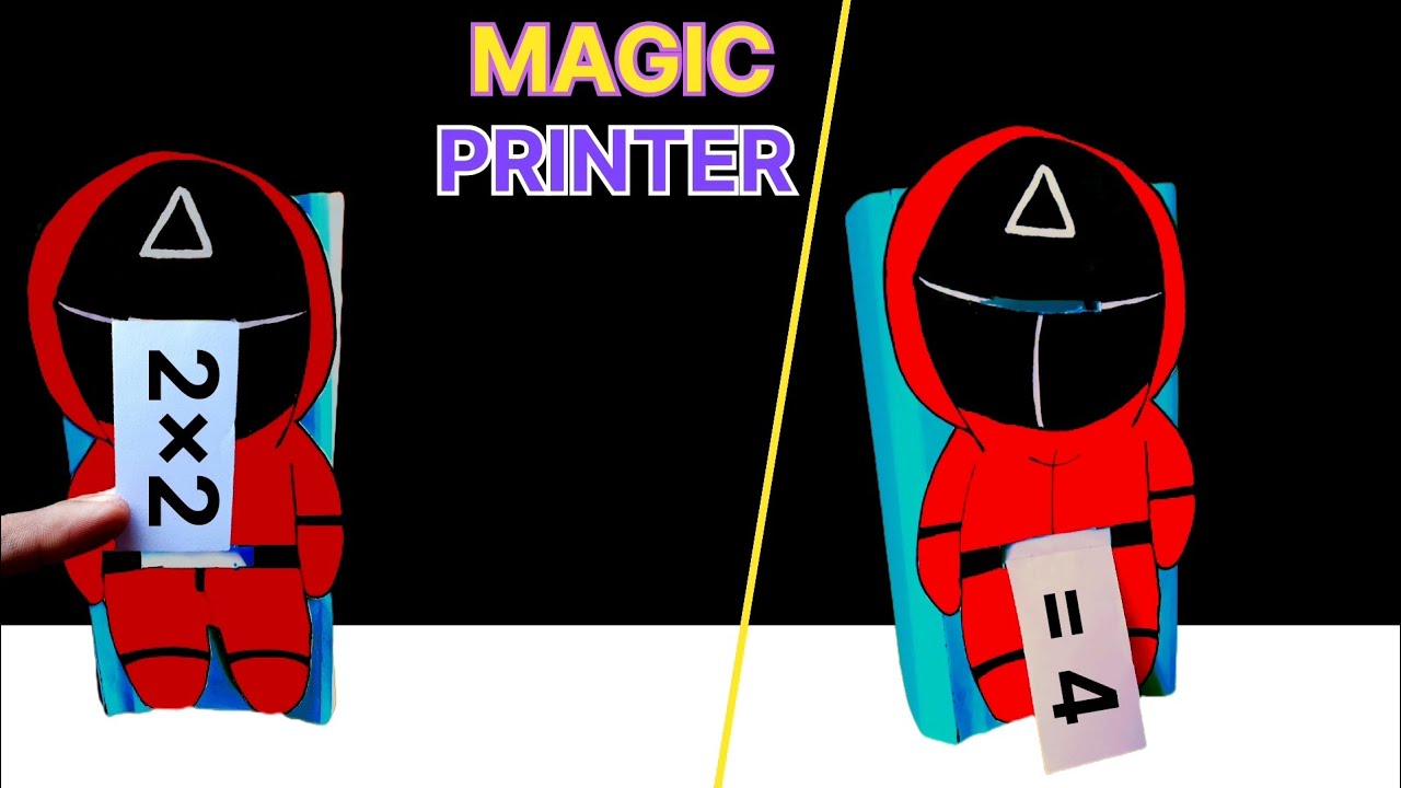 squid game Magic printer, how to make magic printer amazing paper magic ...