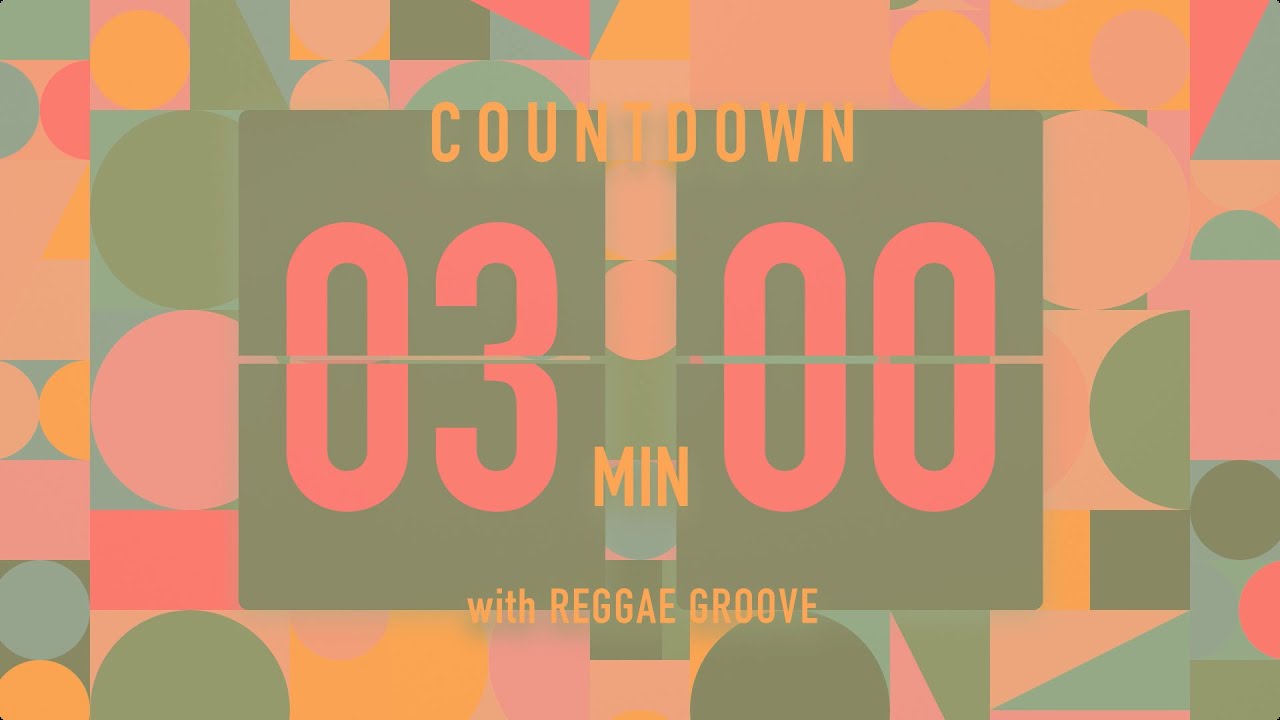 3 Minute Countdown Timer 🎶 Flip Clock with Reggae Groove 🇯🇲 - YouTube