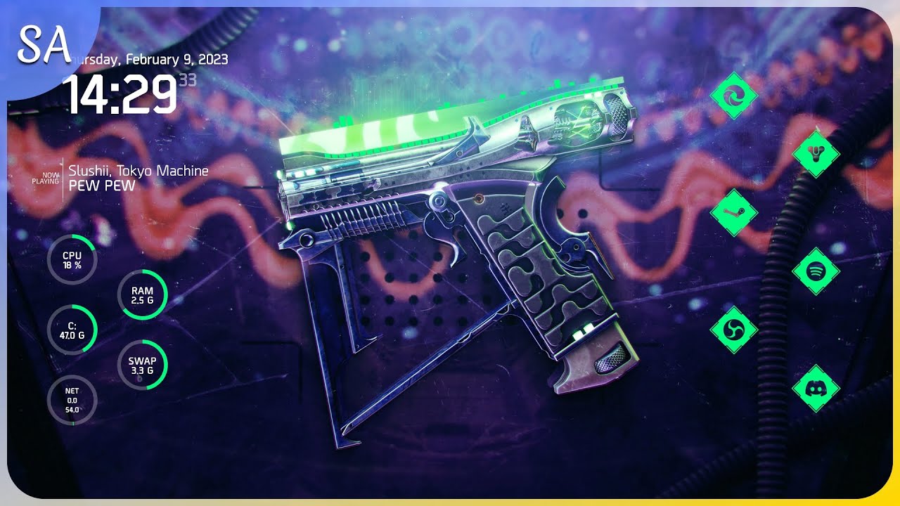 Final Warning (Destiny 2: Lightfall Exotic Sidearm) | Rainmeter Theme ...