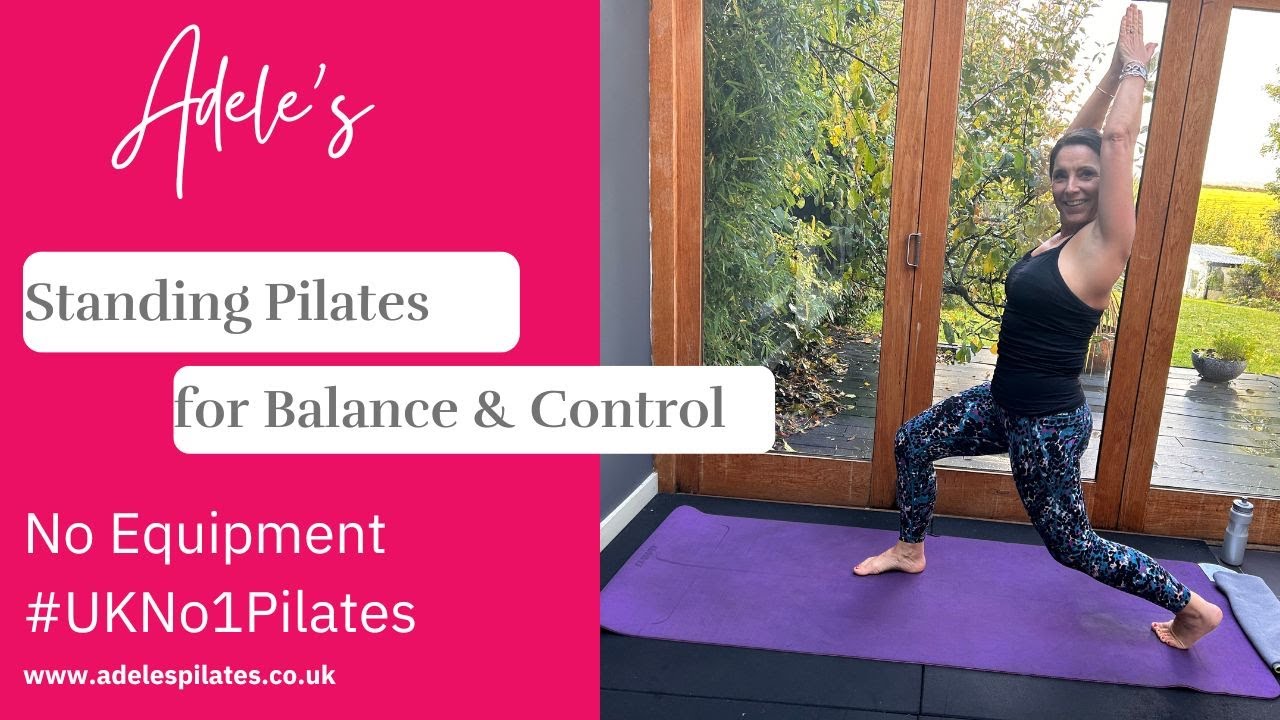 20min Standing Pilates for Balance & Control #ukno1pilates - YouTube