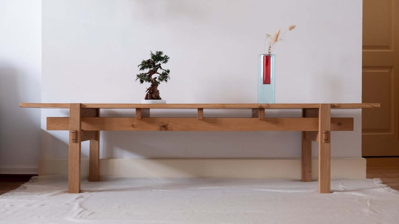 Making a bench using traditional Japanese joinery - YouTube