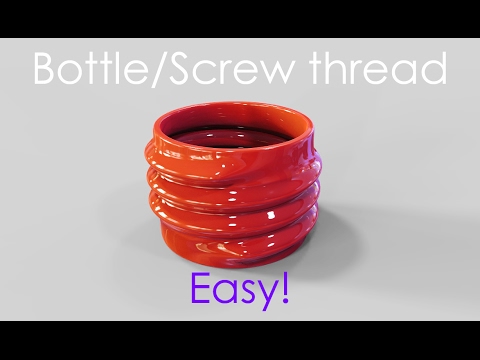 Make bottle/screw thread - 3ds max tutorial - YouTube