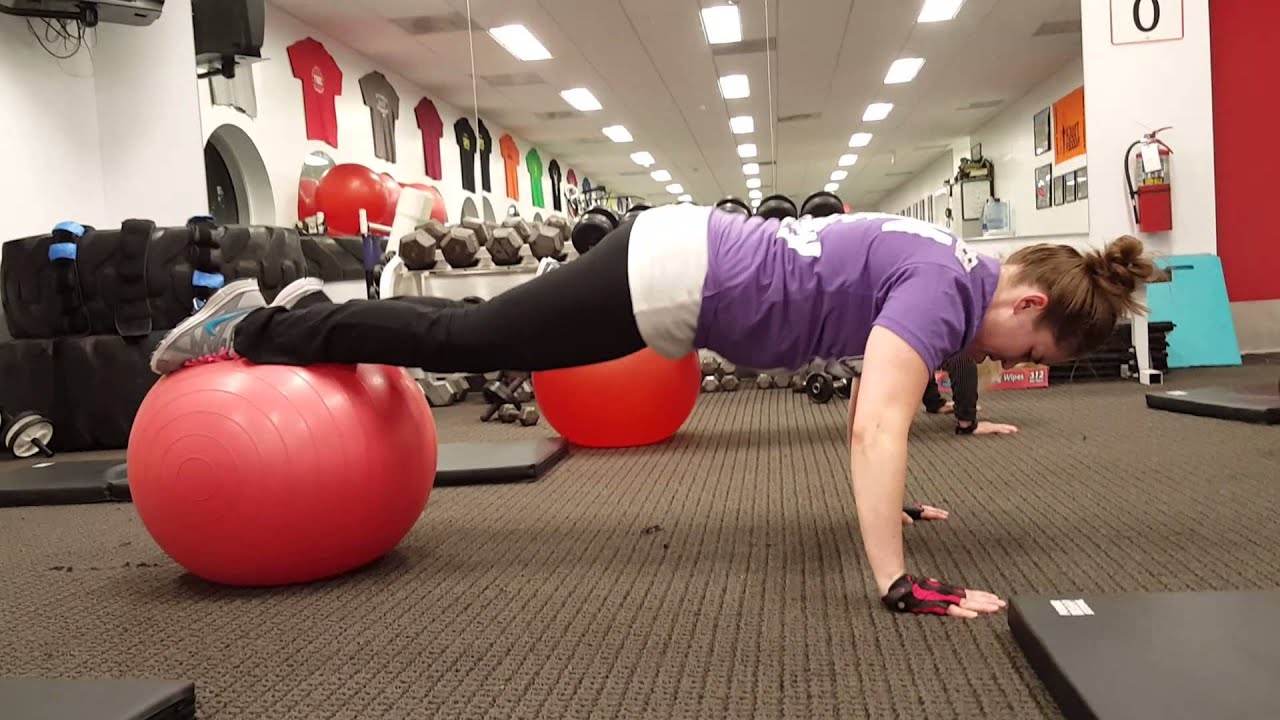 Prone Bridge Pushup & Pike-Up on Ball! Non-adaptive Integrated ...