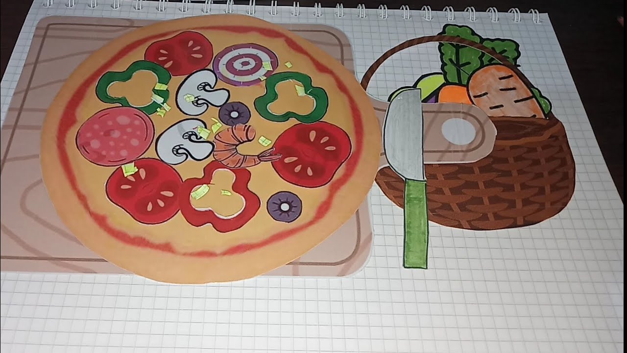 paper dolls/ASMR/ Preparing pizza with mushrooms paper dolls 🍕 - YouTube