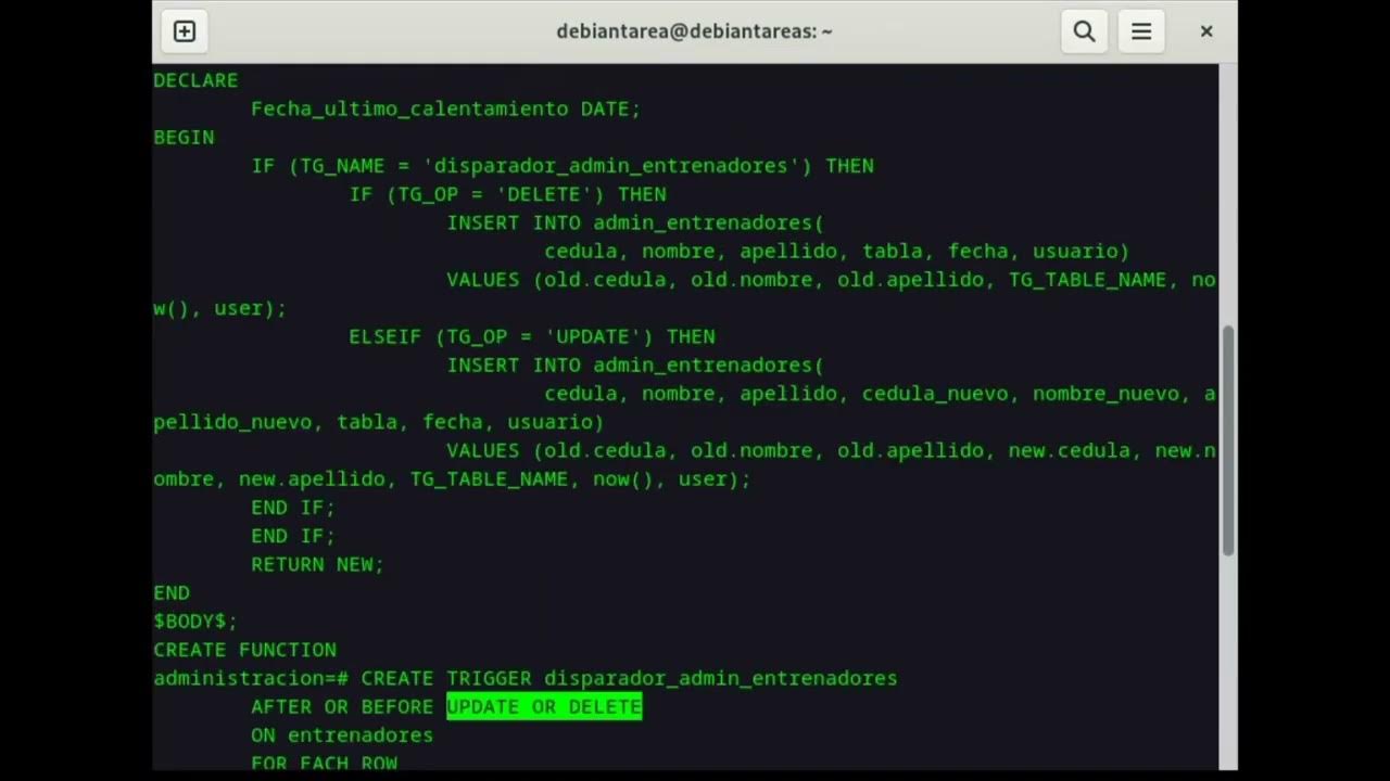 Disparadores O Triggers En Base De Datos Postgres Youtube