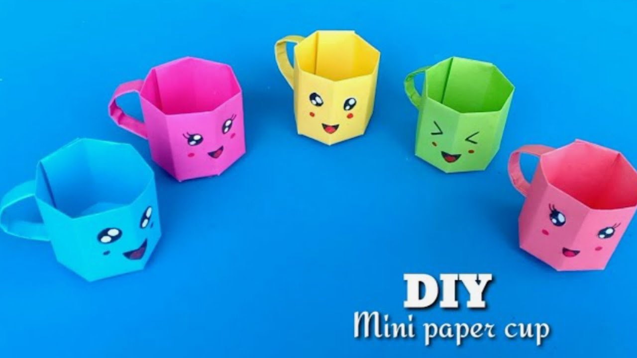 DIY Mini Paper Cup | Paper Craft For School | Paper Craft | Easy ...