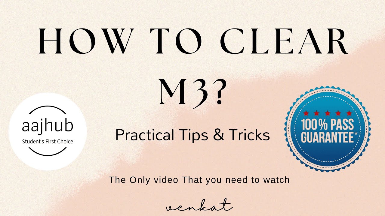 How To Clear M3 ? | Practical Tips & Tricks | Mathematics 3 | 2024 ...