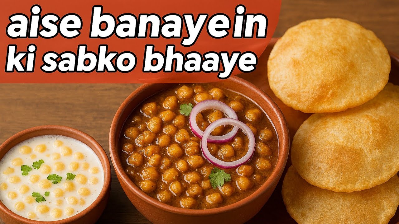 Aise Banayein Ki Sabko Bhaaye | Poori Chhole Aur Pakodi Raita Recipe ...