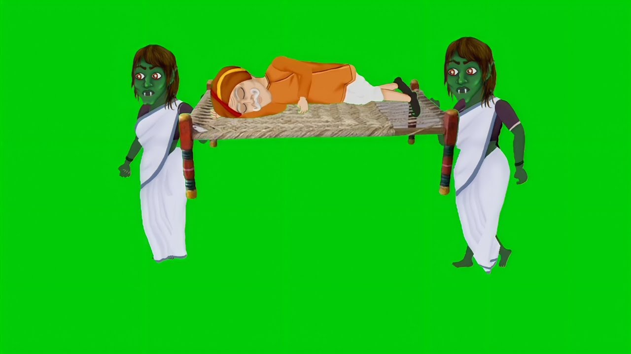 do chudail ne uthaya bujurg insan ko. green screen cartoon character ...