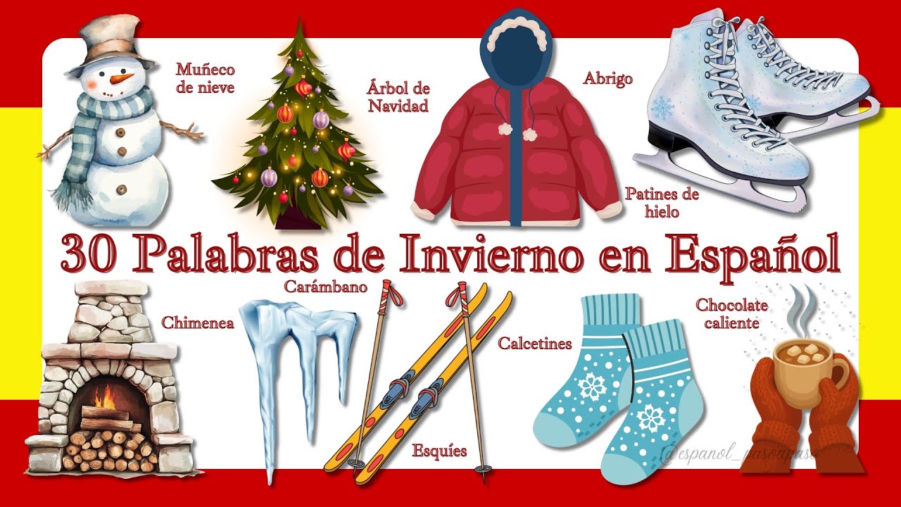 30 Palabras de Invierno en Español | Winter Vocabulary in Spanish - YouTube