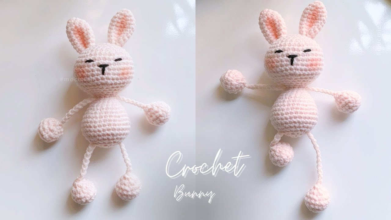 [Eng sub] 🐰 How to crochet a bunny 🐇 with flexible arms and legs ...