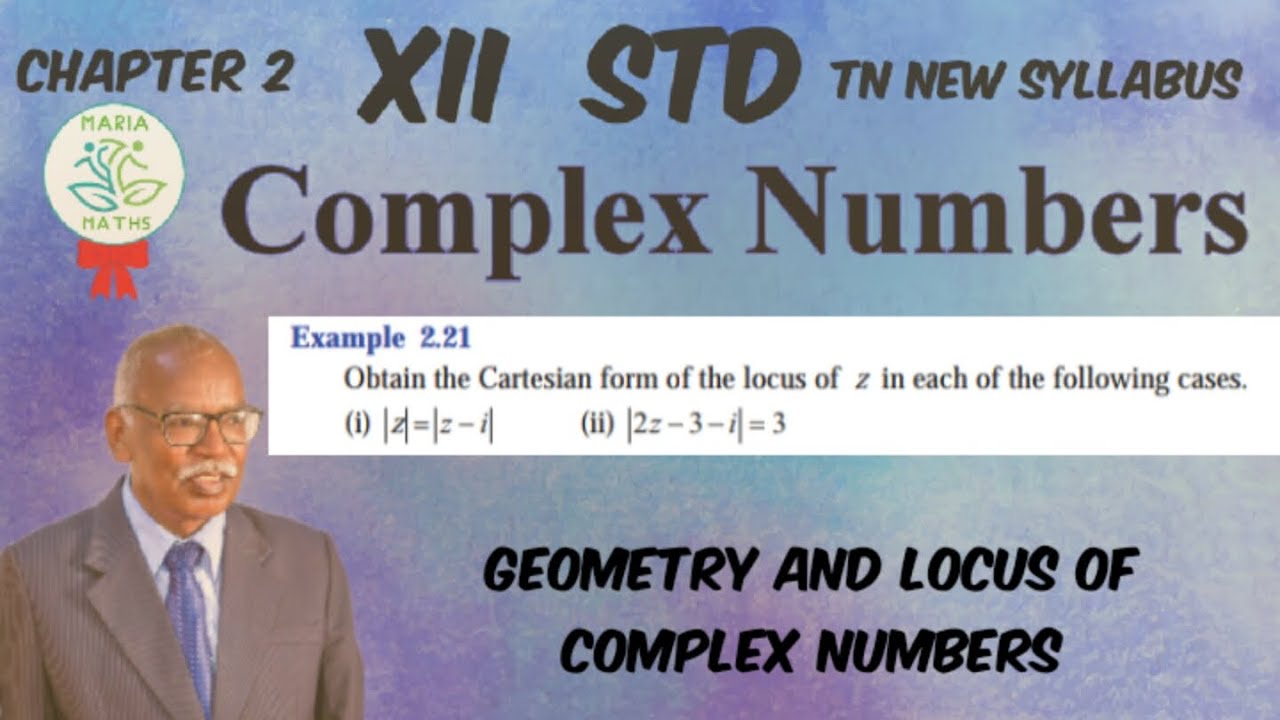 CH 2, complex number, example 2.21, Cartesian form of the locus of z ...