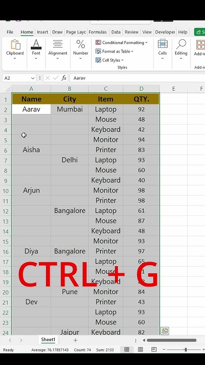 Blanks Fill In Excel #excelformula #exceltips #exceltutorial #exceltricks #excelacademy #excel ...