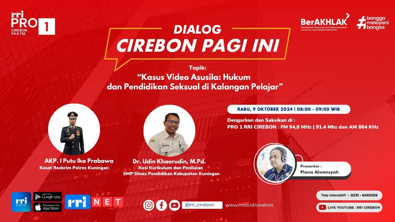 🔴[ LIVE ] Kasus Video Asusila: Hukum dan Pendidikan Seksual di Kalangan Pelajar || Dialog Pagi ...