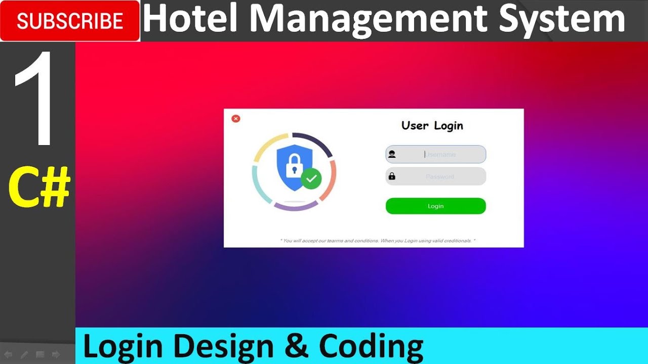 1 Hotel Management System In C Login Design And Coding Youtube