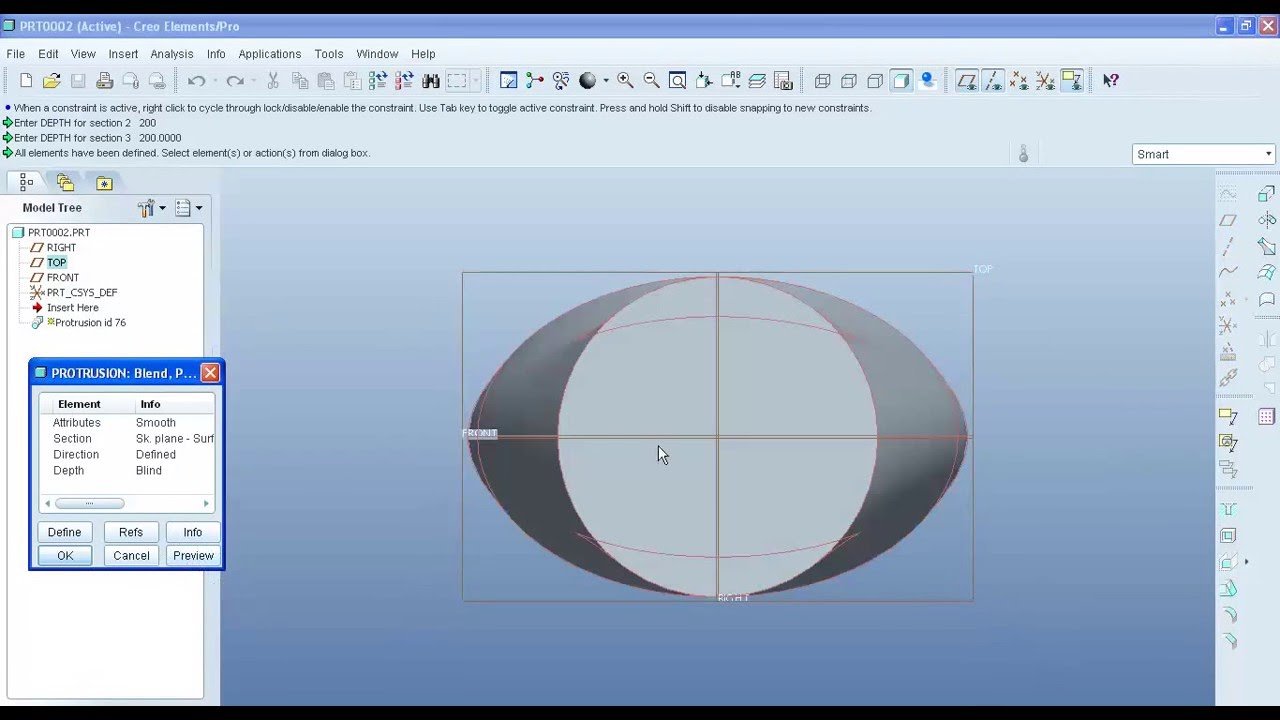 HOW TO MAKE BLEND IN PRO ENGINEER 5 0 - YouTube