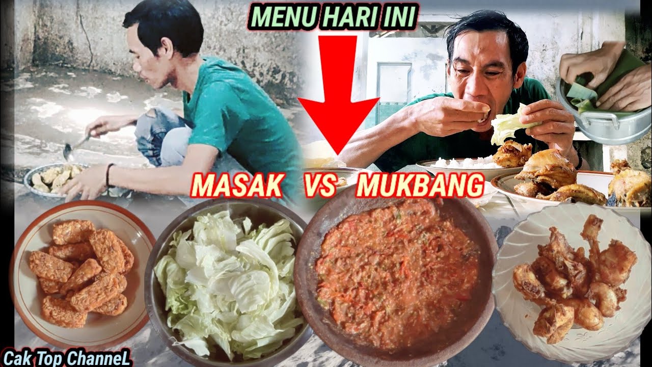 Masakan kampung‼️Sambal terasi+lalapan sama iwak tempe dan ayam goreng ...