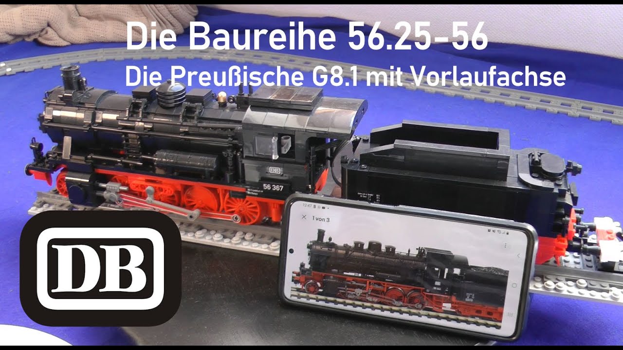 Dampflok MOC der Baureihe 56.2 der DB in 8w - vorbildgerechtes Modell ...