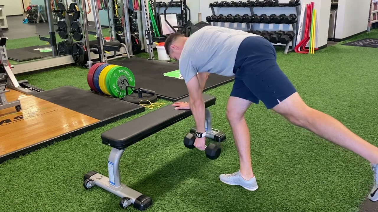 Single Arm Row, Bench supported Single Leg Hinge - YouTube