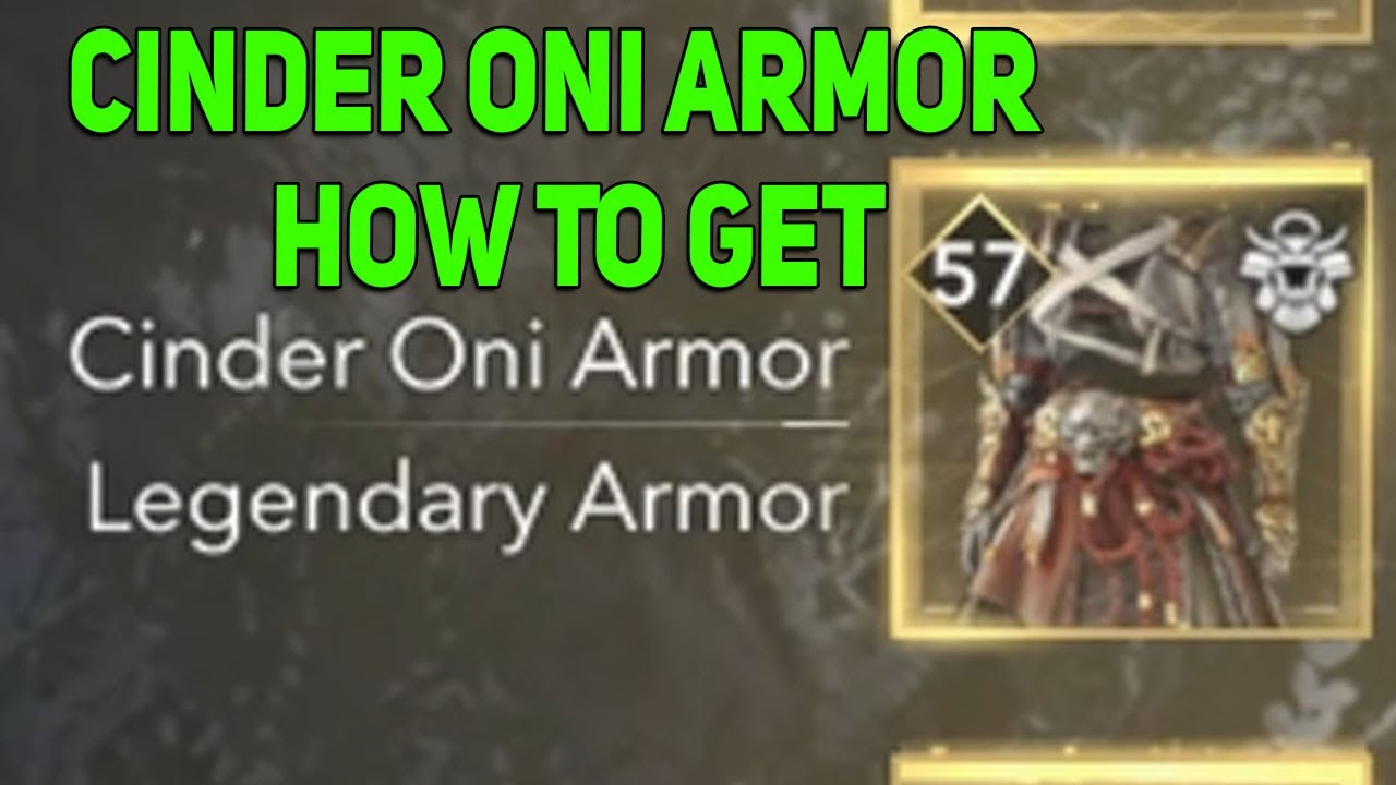 AC Shadows Cinder Oni Armor How To Get, Best Legendary Armor Location ...