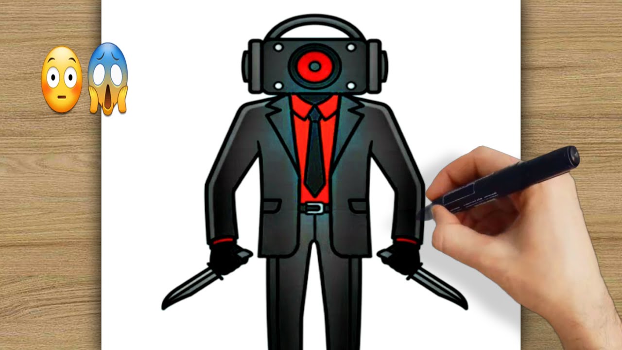 How to Draw Red Speakerman - skibidi toilet 70 (part 2) - Drawing Easy ...