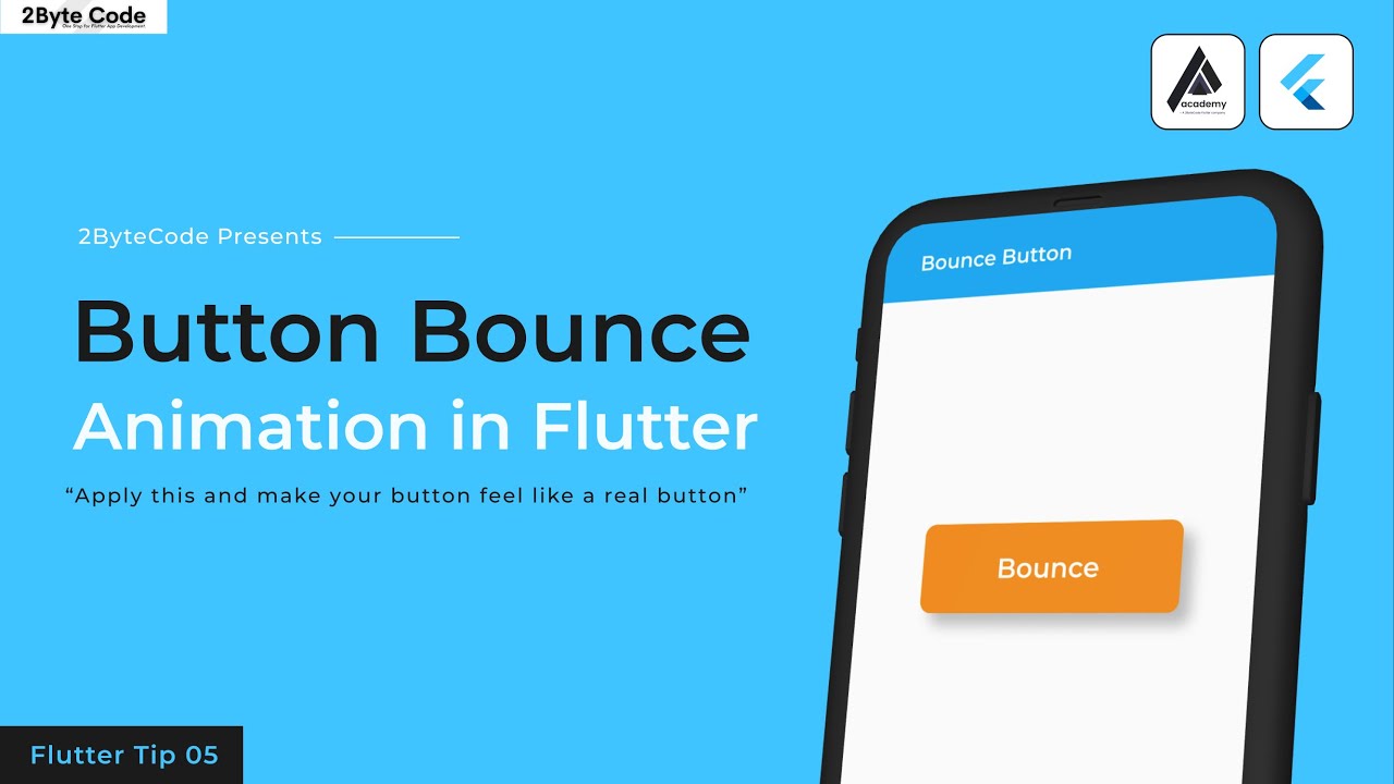Bounce Animation In Flutter Flutter Tips 05 2bytecode Youtube
