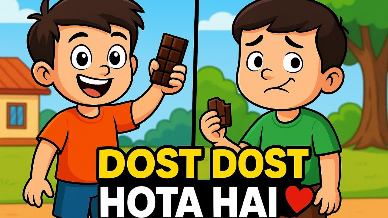 🍫 Dost Dost Hota Hai | Emotional Moral Story for Kids | Hindi Cartoon ...