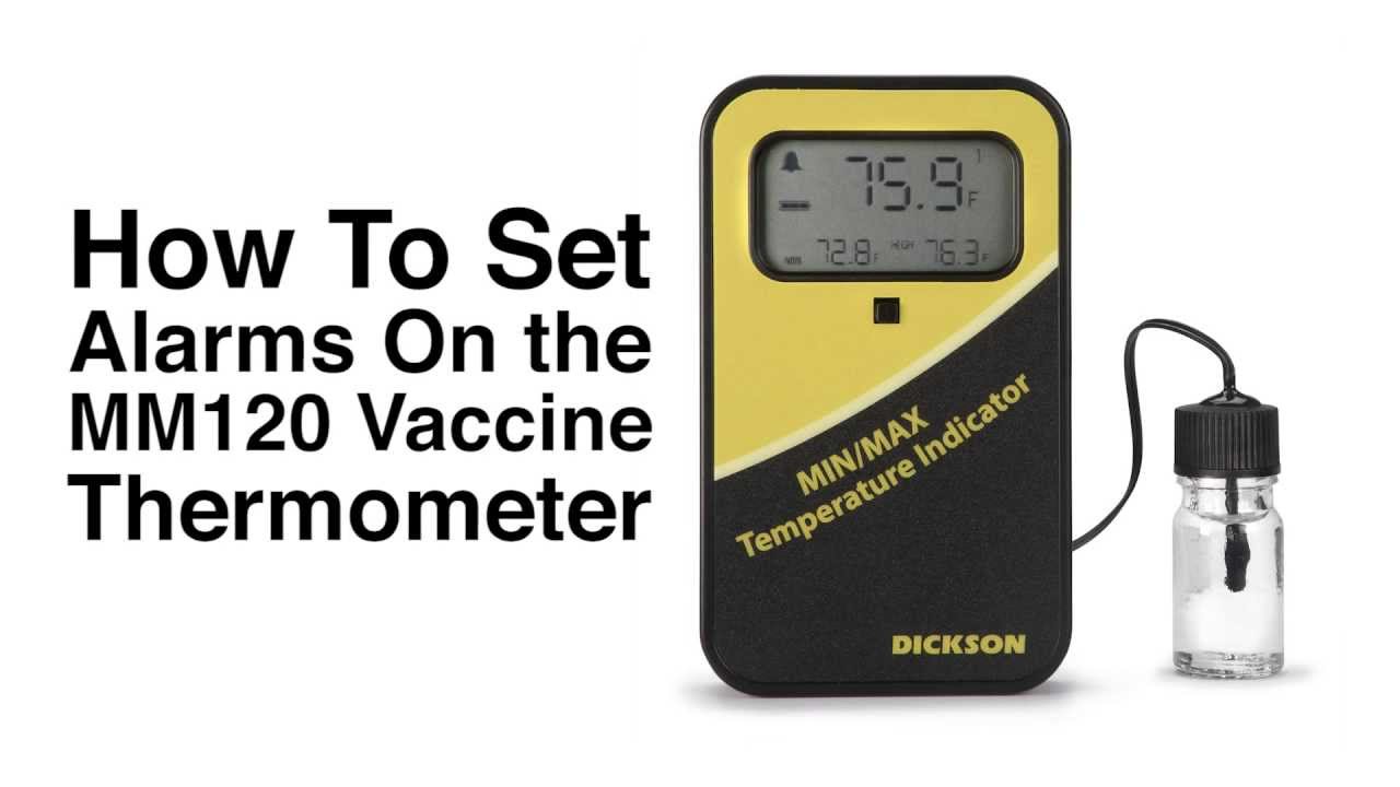 Dickson How-To: Setting Alarms on the MM120 Vaccine Thermometer - YouTube