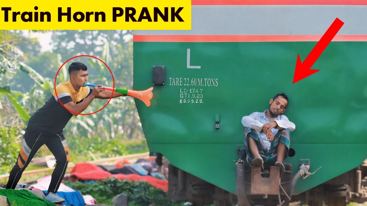 Viral Train Horn PRANK on Crazy MAN | Best PRANK of The Year 2024 | So ...