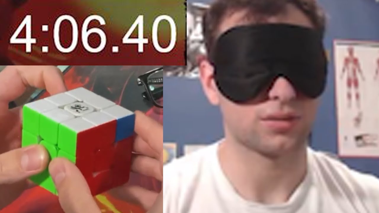 Rubik s Cube Blindfolded In 4 Minutes And 6 Seconds PB YouTube