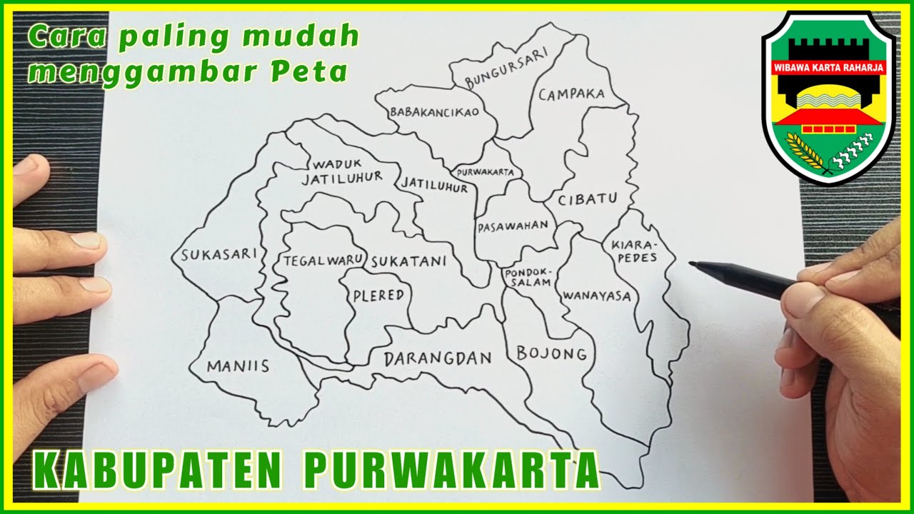 Cara menggambar PETA KABUPATEN PURWAKARTA dengan mudah & lengkap ...