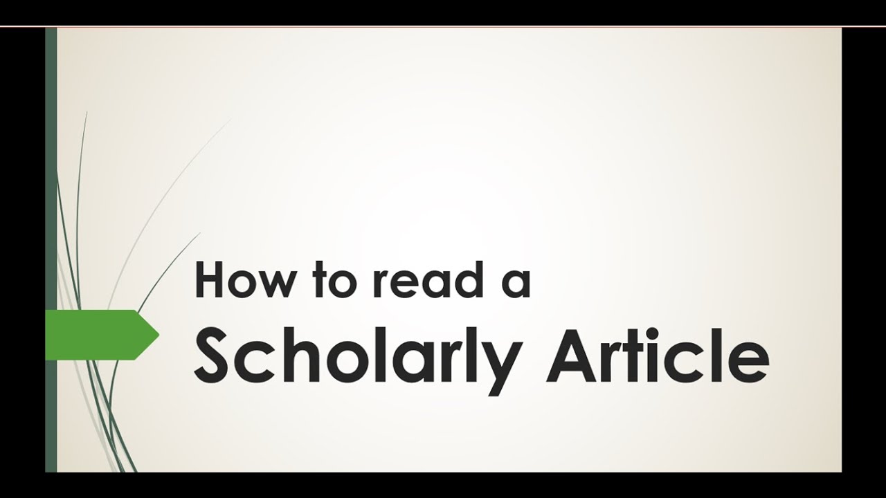 Psychology Reading A Scholarly Article Statewide YouTube Psychology Reading A Scholarly Article Statewide YouTube