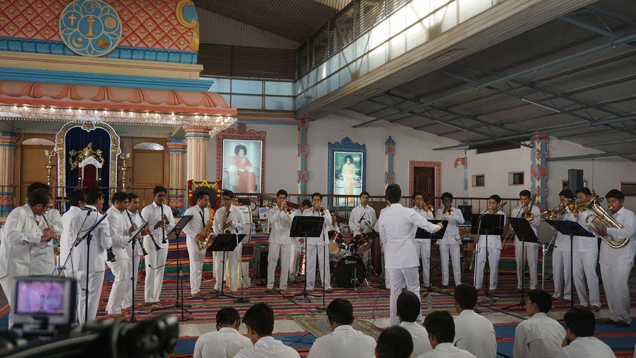Musical Presentation by Brass Band of SSSIHL Brindavan Campus - YouTube