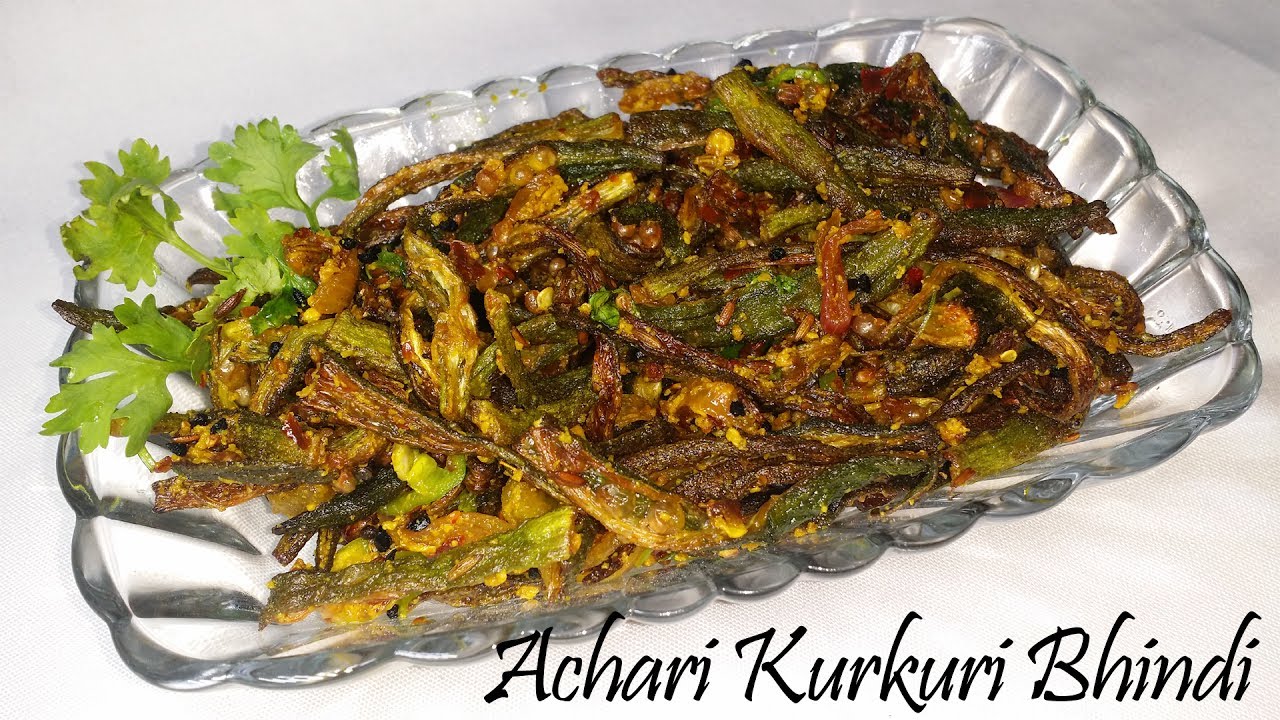 Kurkuri Bhindi Recipe - Achari Kurkuri Bhindi - Bhindi Kurkuri - Crispy ...