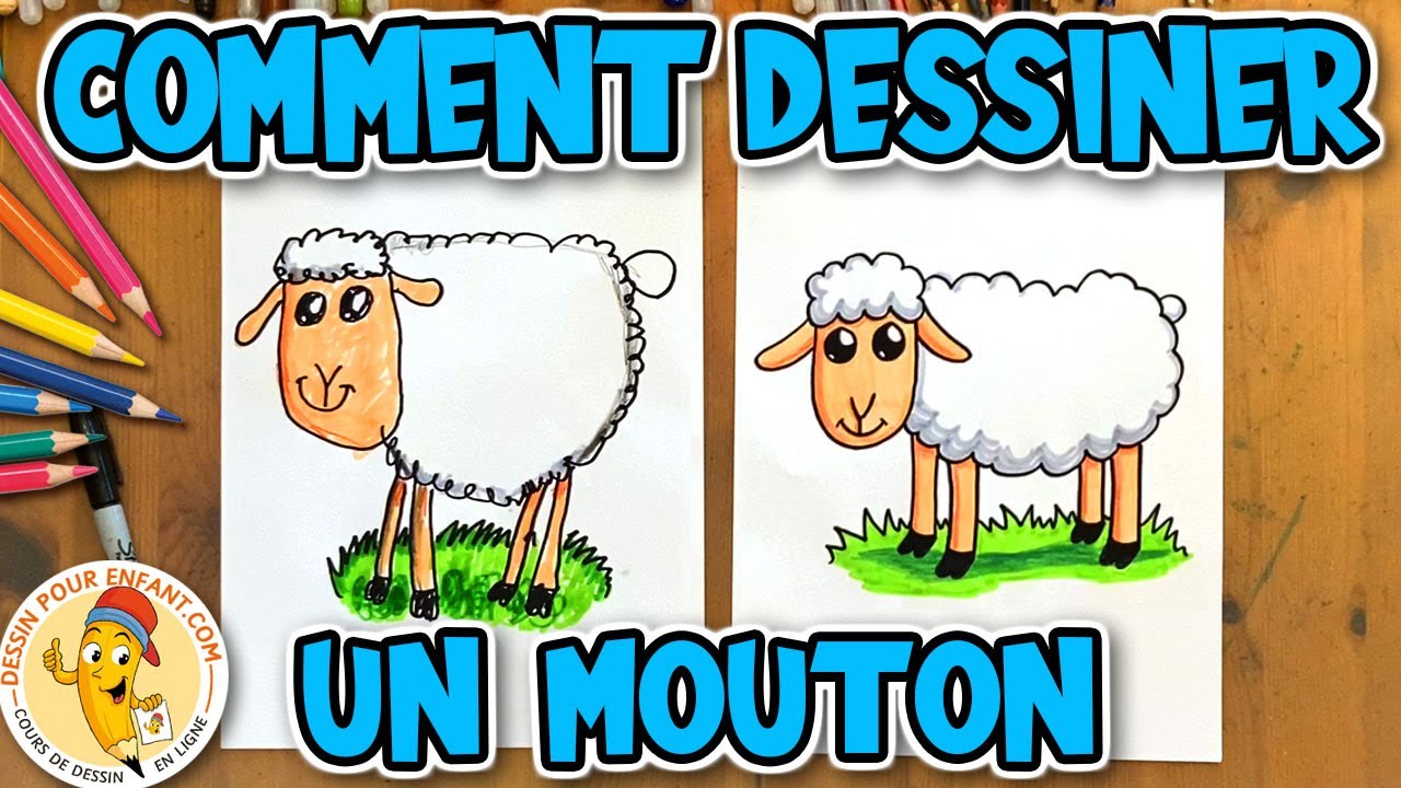 Comment dessiner un MOUTON rapidement - YouTube