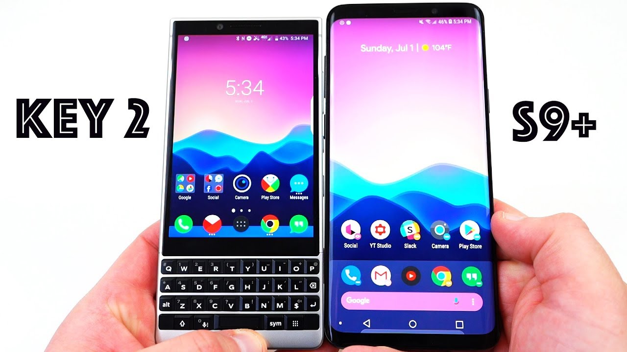 Galaxy S9+ vs Blackberry Key 2: 5 Reasons to go With Blackberry! - YouTube