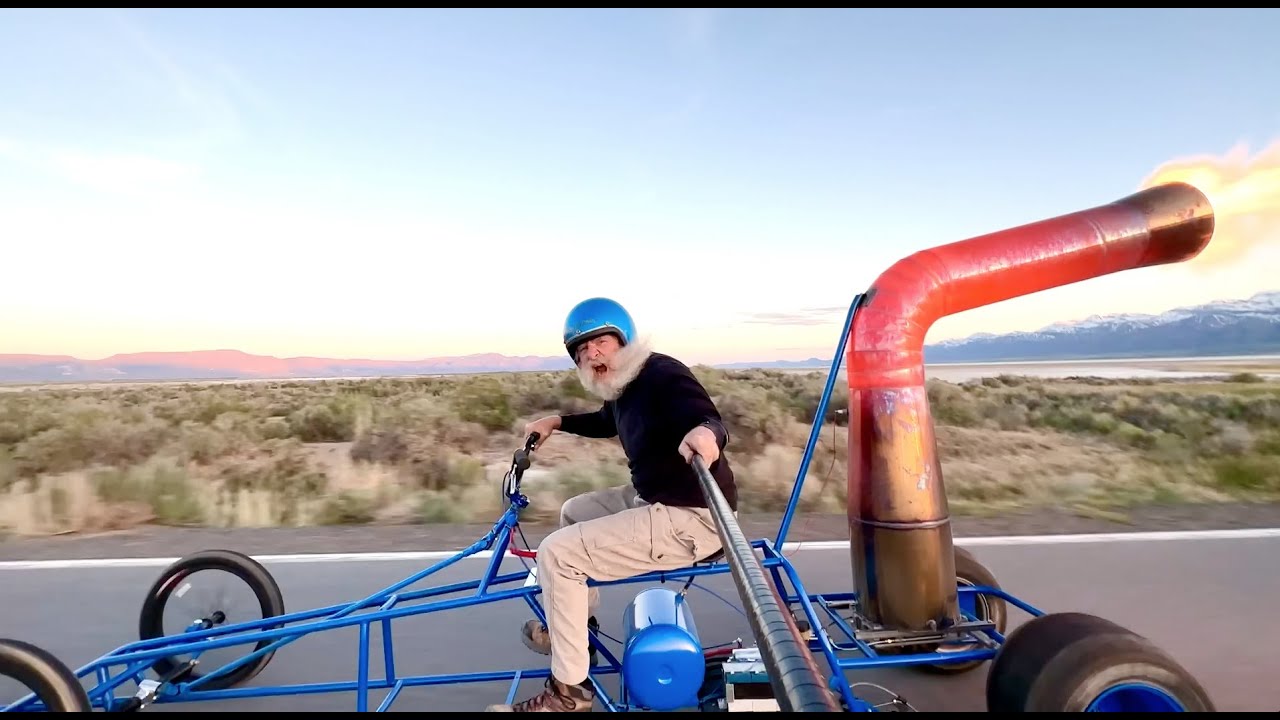 Crazy Rocketman: Wild jet engine four wheeler! - YouTube