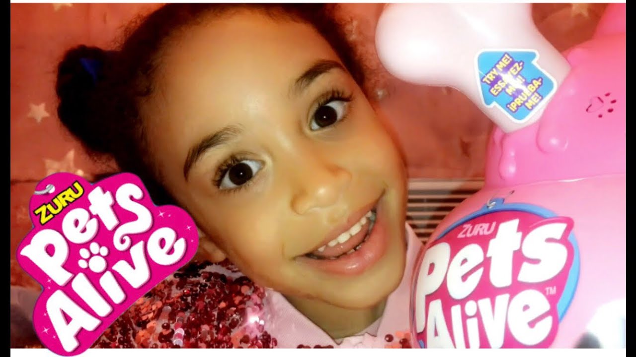Watch as Little Angel Opens Her Pets Alive Toy (Review) - YouTube
