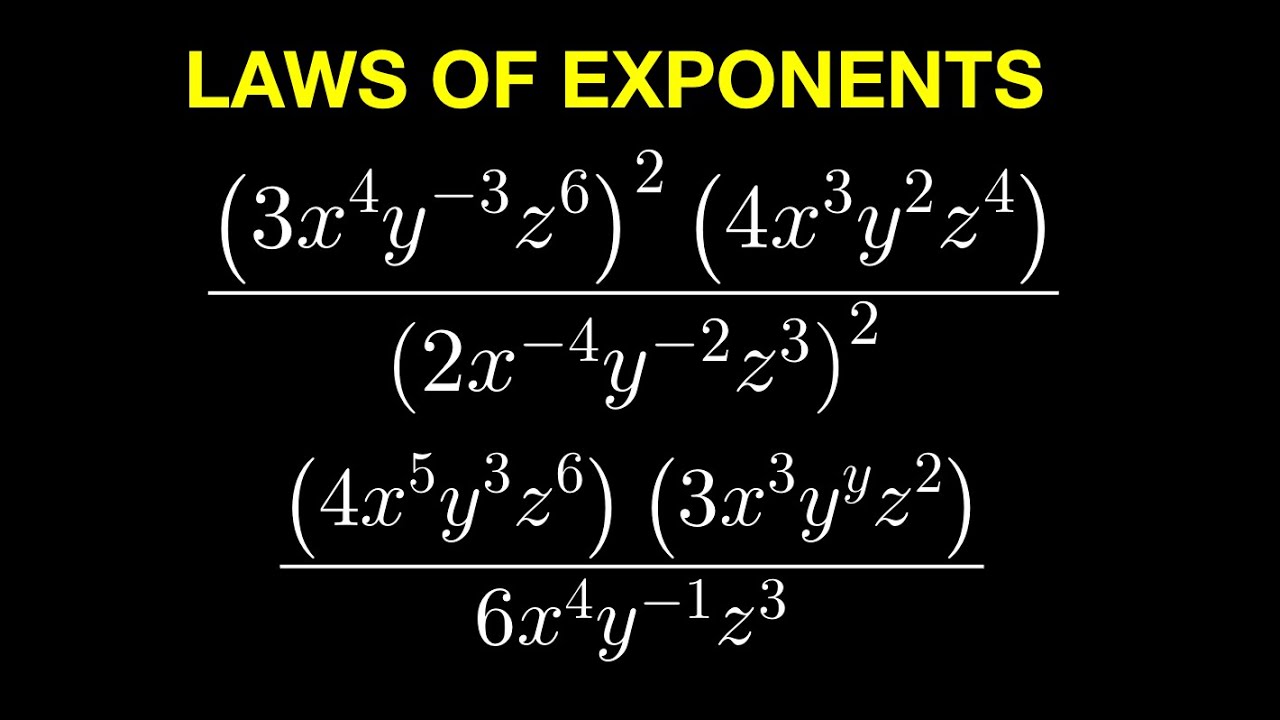 Laws of Exponents Review - YouTube